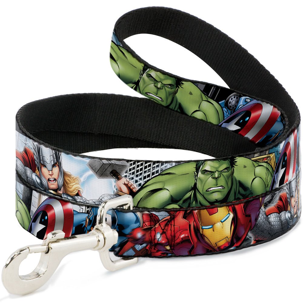 Marvel Comics Avengers Superhero Poses Close Up Dog Leash – Wuforia