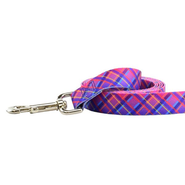 Neon Sunrise Pink Plaid Dog Leash – EarthStyle – Wuforia
