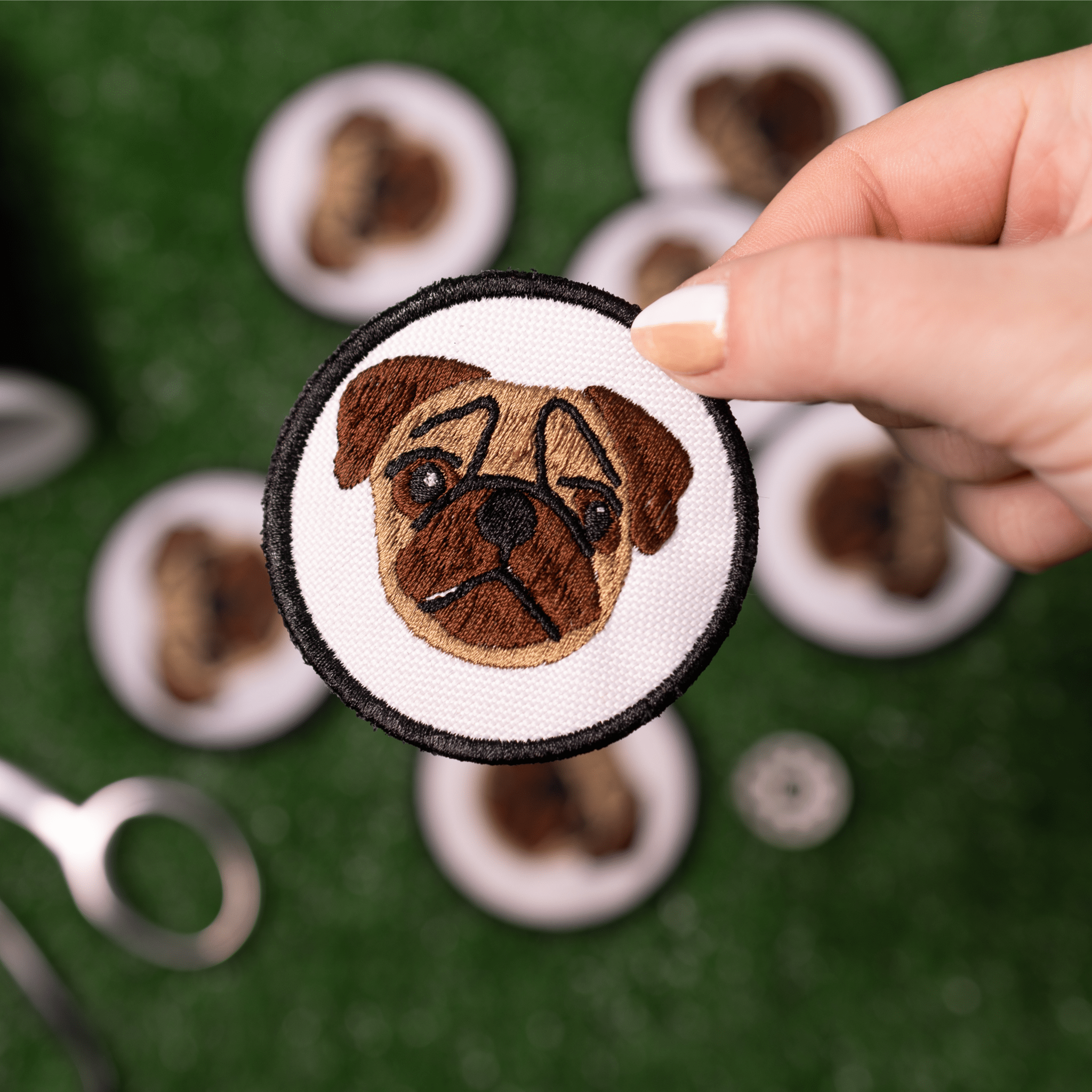 Pug Face Circle Patch – Wuforia
